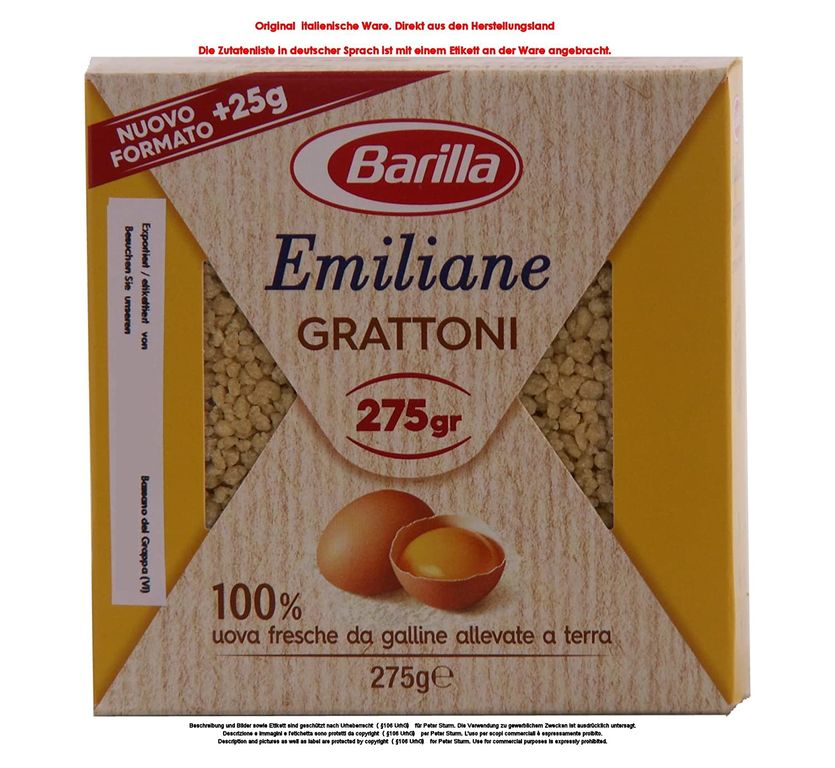 Barilla Emiliane Grattoni: Ein Pasta-Erlebnis - Lebensmittel Online kaufen
